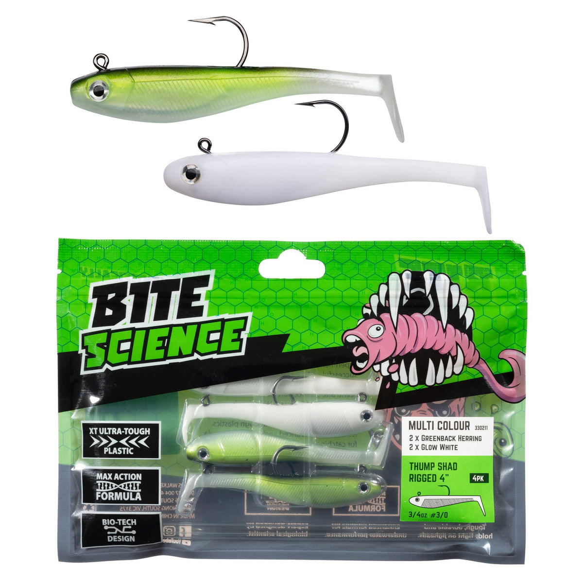 Bite Science Thump Shad Soft Plastics Multi-Colour Packs - NEW – Jarvis ...